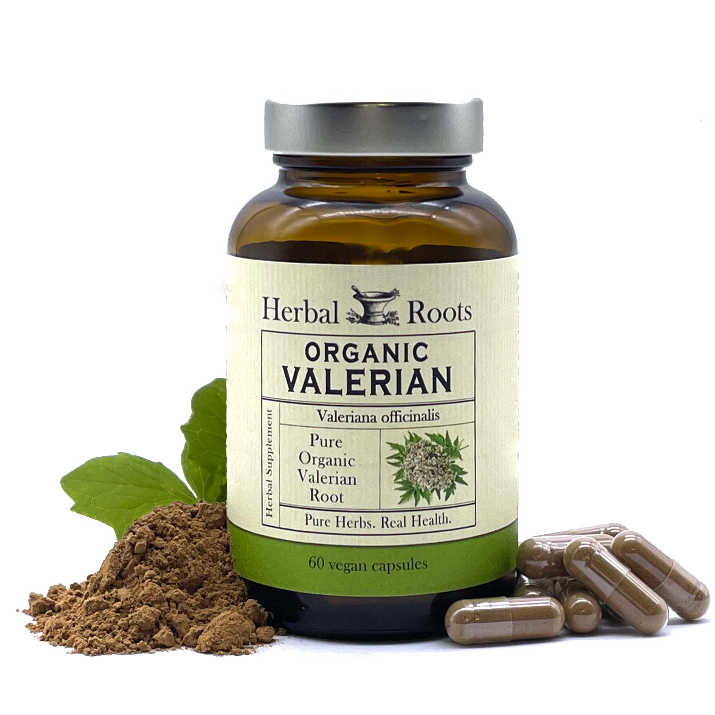 Pure Valerian Root in Caps - 60 Counts with 500 mg – Herbal Roots
